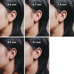 Dainty Baroque Pearl Ear Studs: Sterling Silver, 18K Gold - Etsy