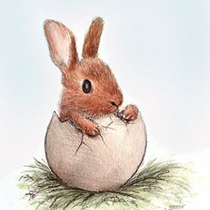 Printable Digital Download Rabbit Illustration - Etsy