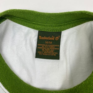 Vintage Timberland Green/white T-shirt - Etsy