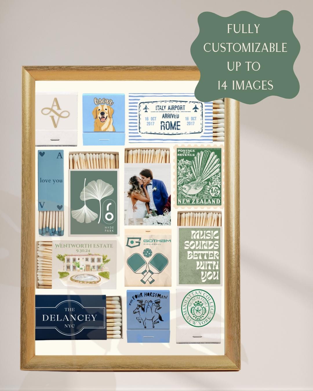 CUSTOM MATCHBOOK ART | Personalized Digital Matchbox Gift | Large ...