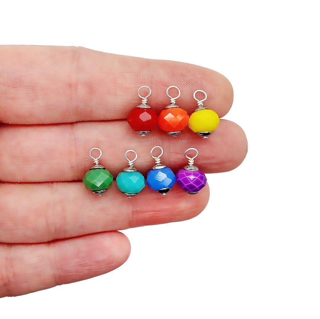 Rainbow Miniature Ornaments Set of 8 Glass Baubles for - Etsy