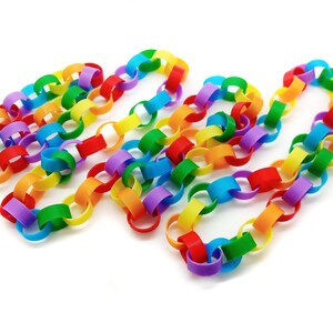Mini Garland Kit, DIY Rainbow Chain Link Decor for 1:12 Scale Dollhouse ...