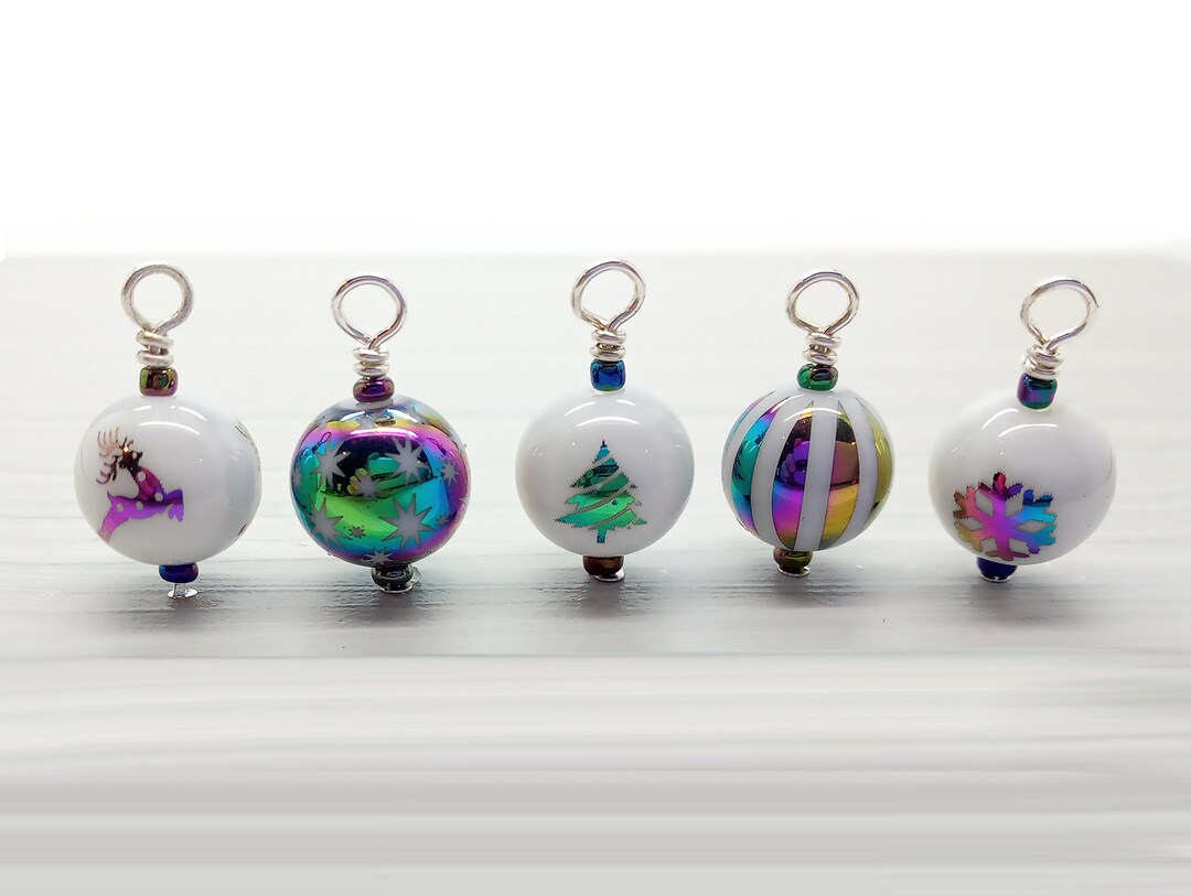 Miniature Christmas Ornaments, Set of 10 Mini Baubles for Xmas Tree ...