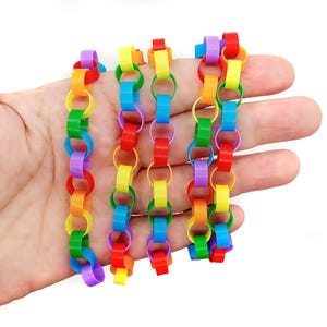 Mini Garland Kit, DIY Rainbow Chain Link Decor for 1:12 Scale Dollhouse ...