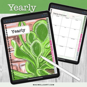 Cactus Creations Digital Planner by Macwellsart, Undated, Goodnotes ...