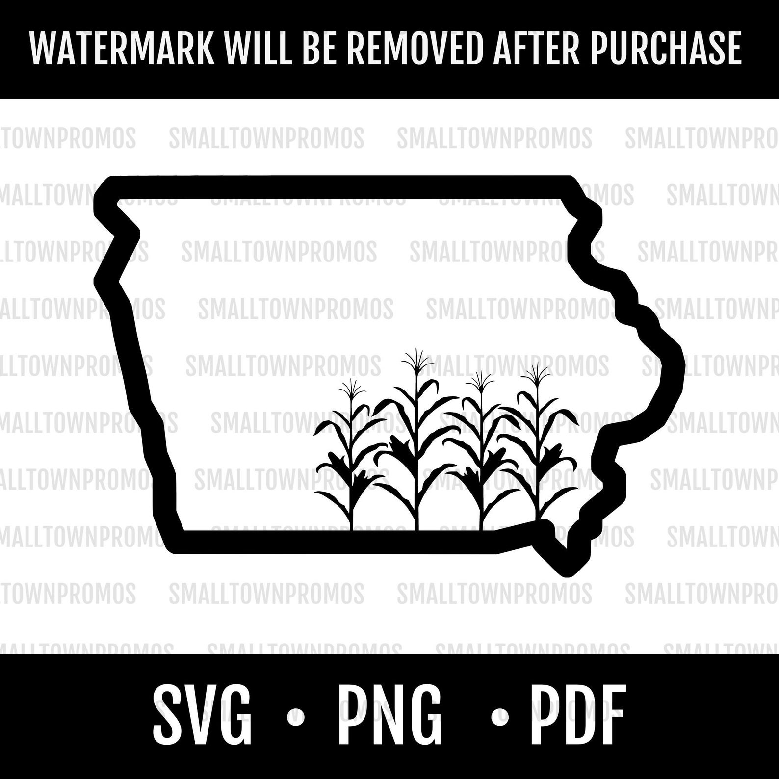Iowa Outline | Corn | SVG | PNG | PDF | Digital Download | Cut File ...
