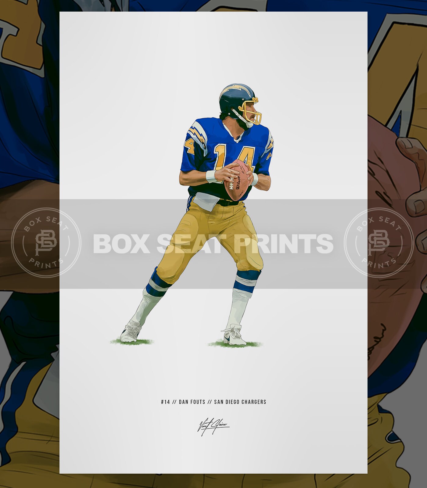 Dan Fouts Poster San Diego Chargers Poster sold by BraSchmidt cpa ...