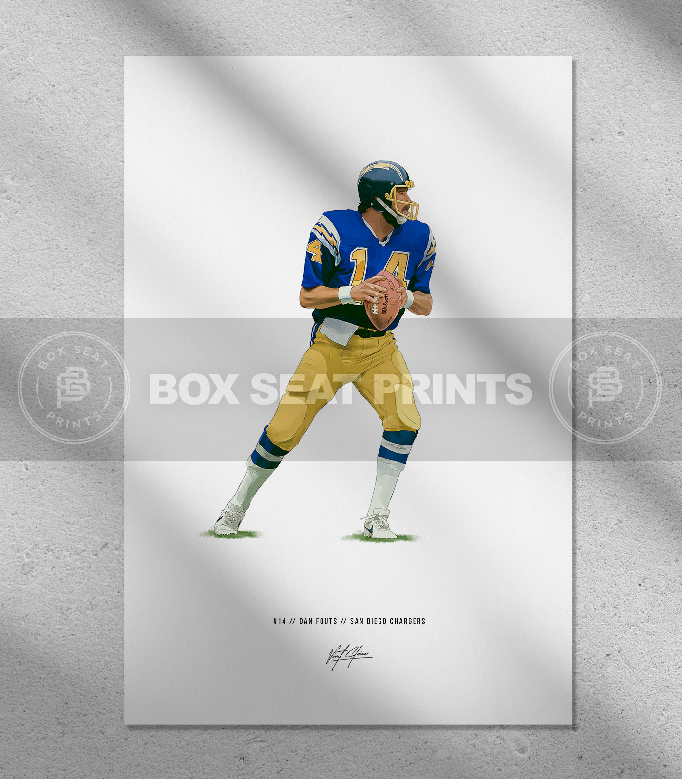 Dan Fouts Poster San Diego Chargers Poster sold by BraSchmidt cpa ...