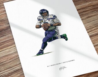 Russell Wilson Poster - Etsy