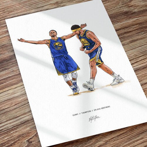 Steph Curry Klay Thompson Poster Golden State Warriors Etsy