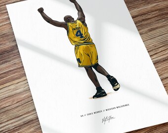 Fab Five 5 Michigan Wolverines Art Photo Print. Chris Webber - Etsy
