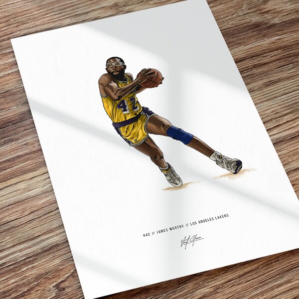 James Worthy Poster - Etsy