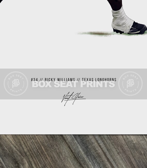 Digital Prints Art & Collectibles Ricky Williams Poster Ricky Williams ...