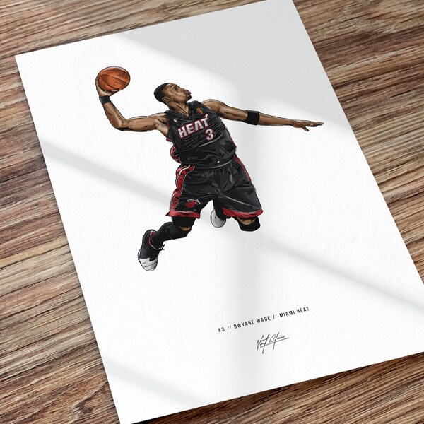 Lebron James Dwyane Wade Poster - Etsy