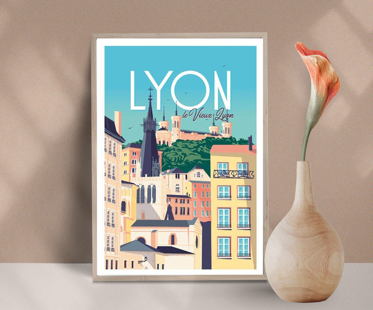 Poster LYON Le Vieux Lyon Poster | Etsy