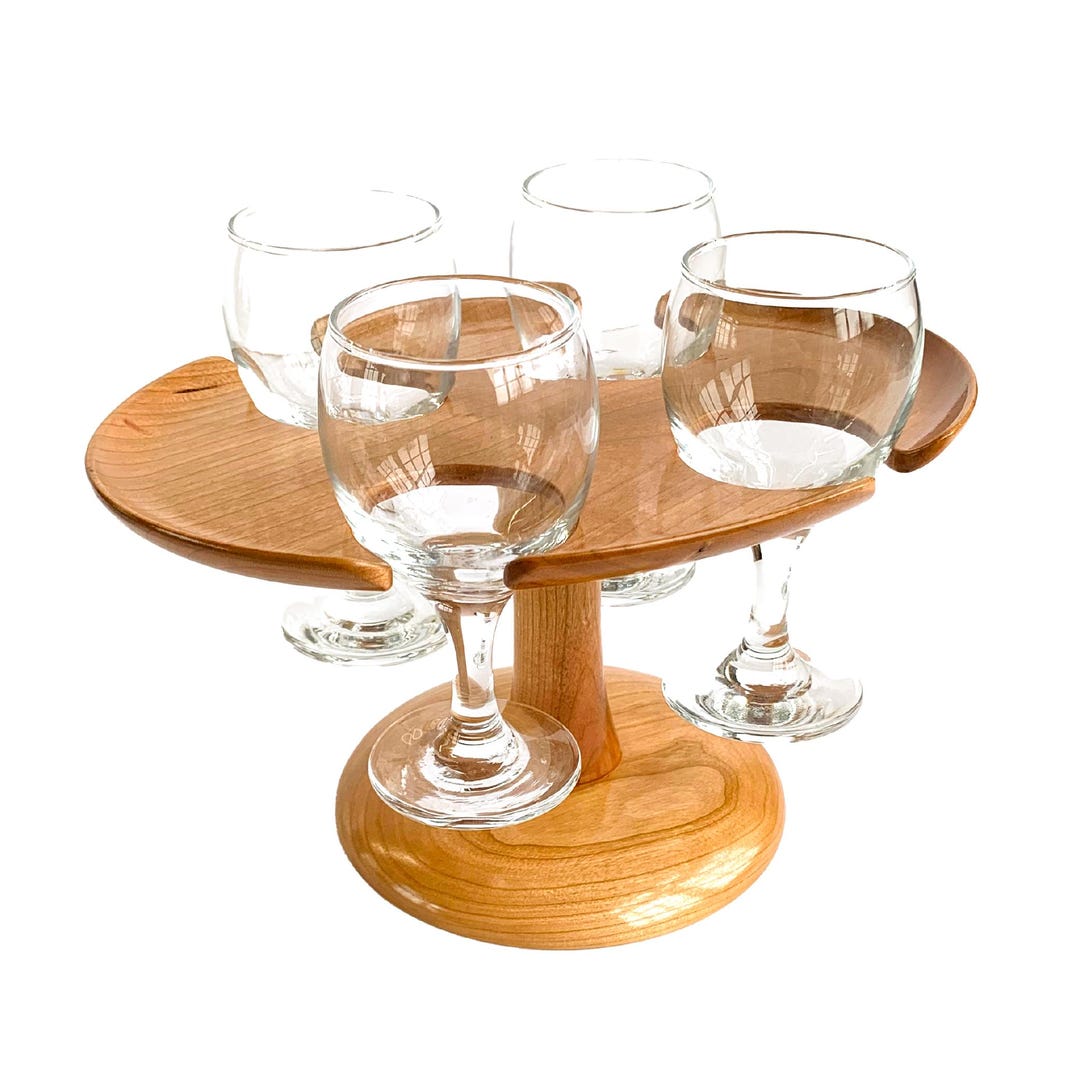 Wine Flight Tray for 4, Wine Flight Board, Flight Tray, Wood Tasting ...