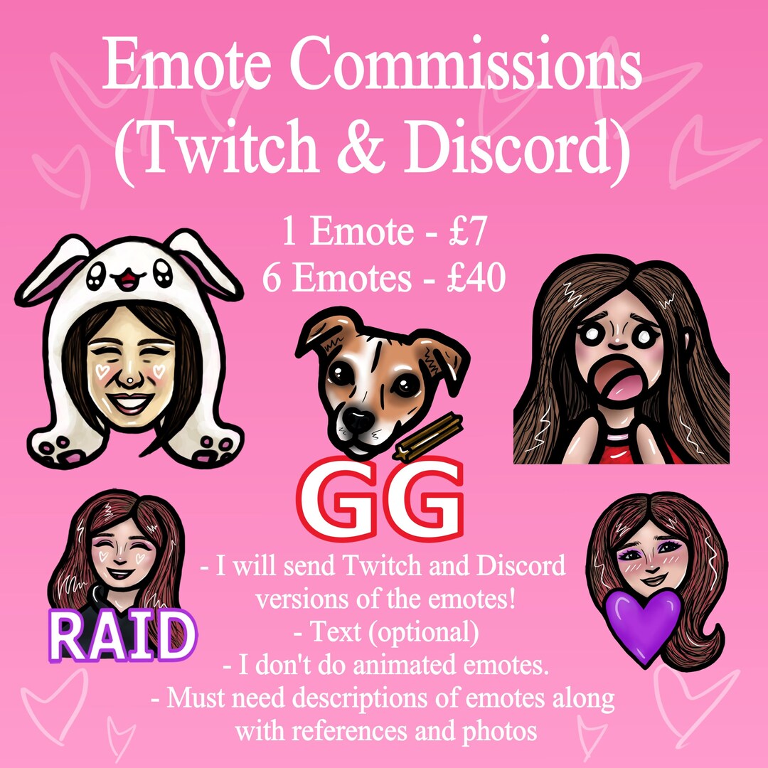 Custom Emote Commissions twitch & Discord - Etsy