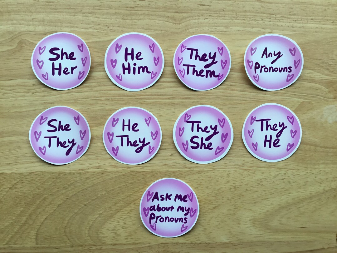 CLEARANCE Pronouns Stickers 5.9 X 5.9cm - Etsy