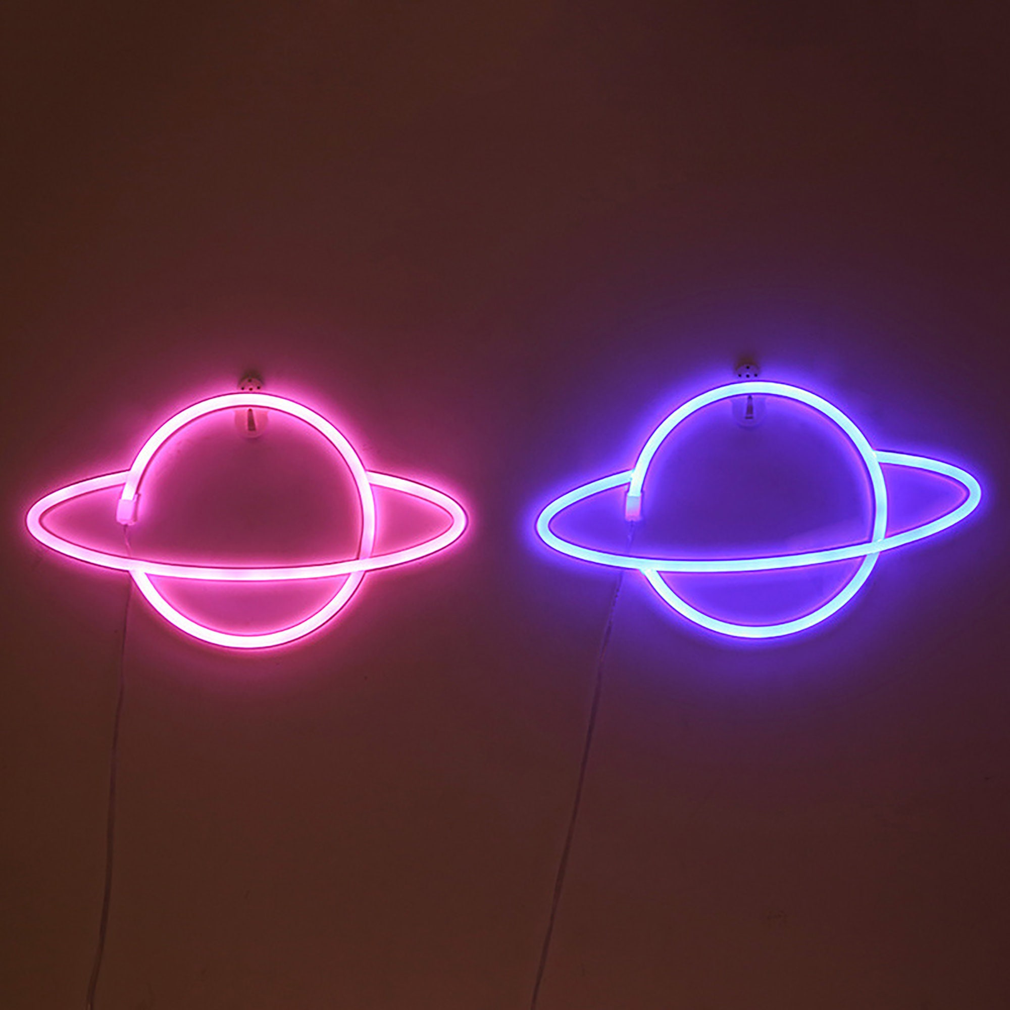 LED Planet Neon Sign Custom LED Neon Sign Planet Neon Wall | Etsy