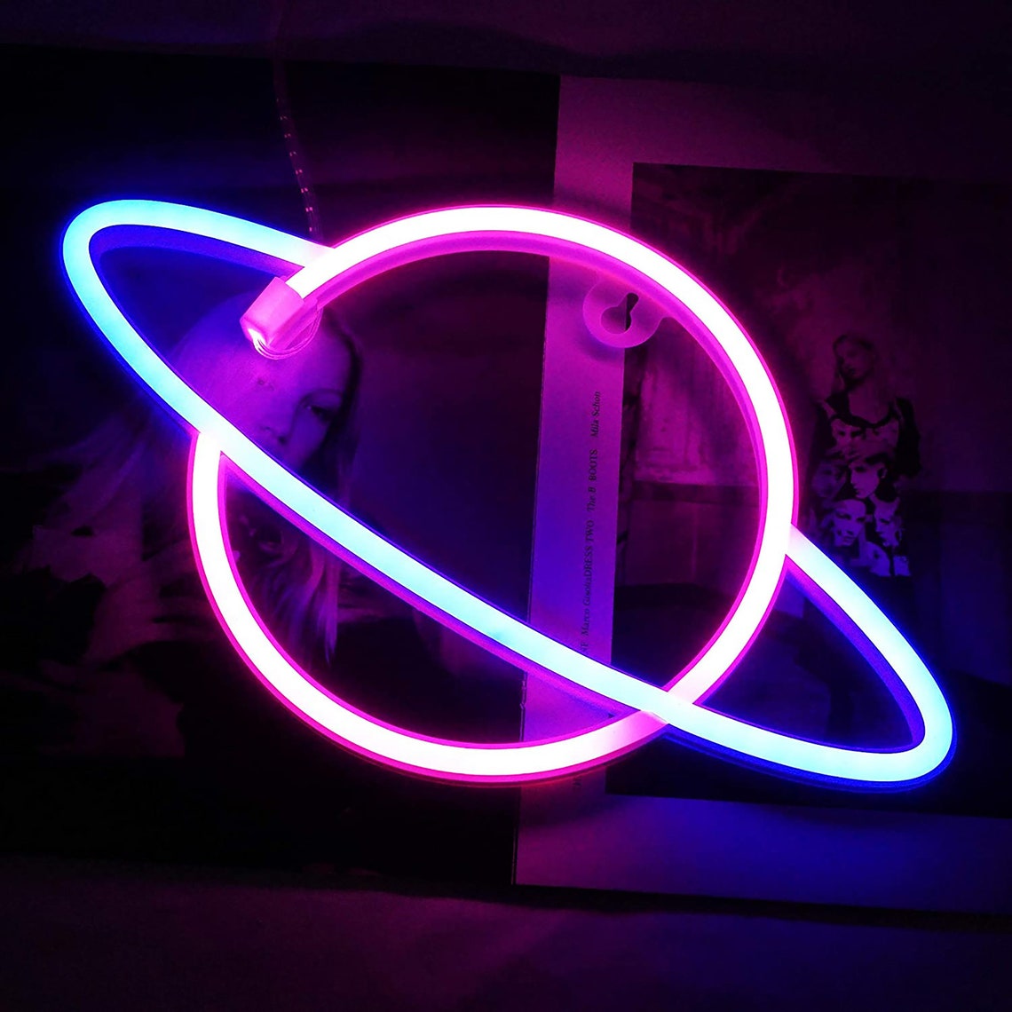 LED Planet Neon Sign Custom LED Neon Sign Planet Neon Wall | Etsy