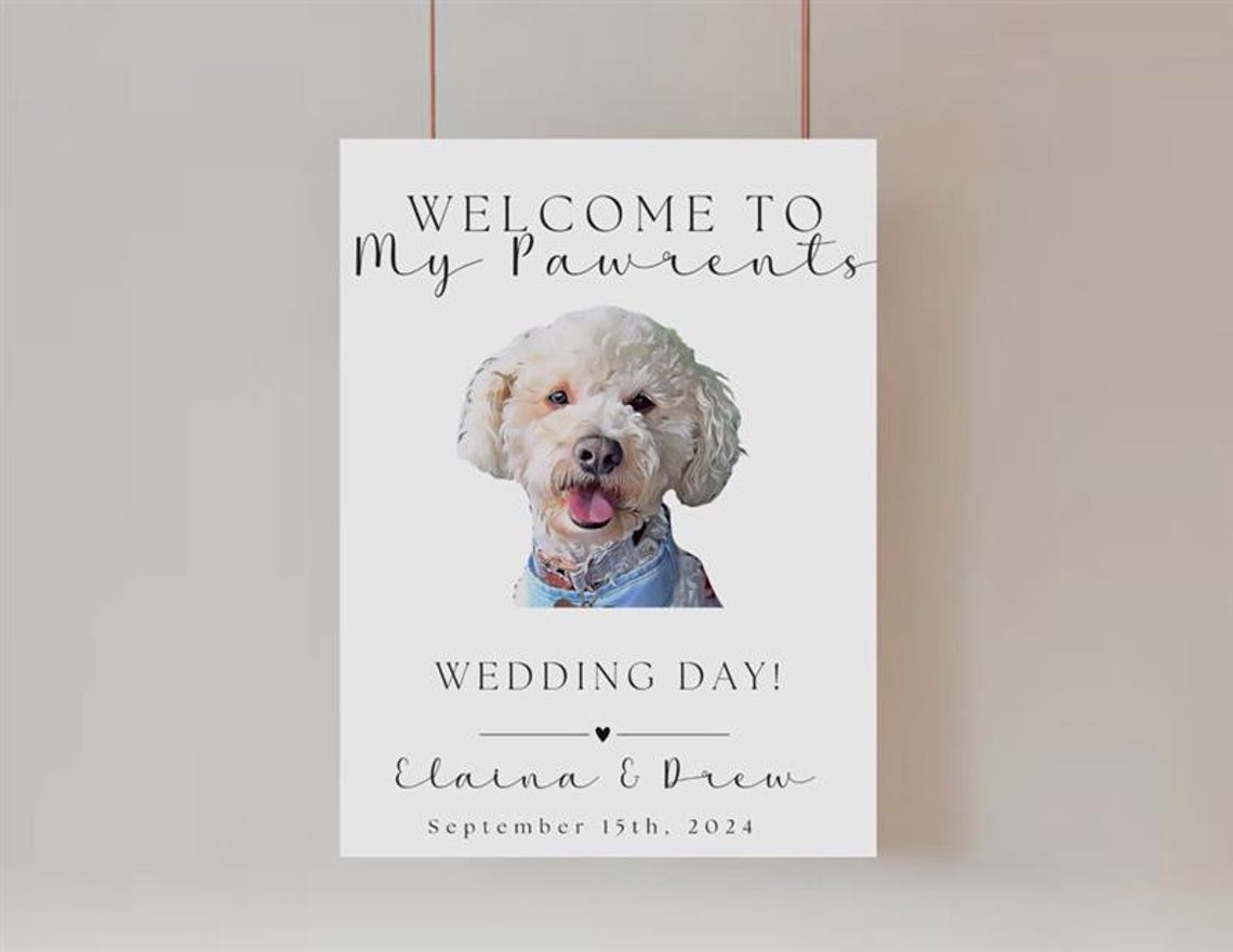 Custom Letter Dog Welcome Sign, Wedding Decoration, Personalized Dog ...