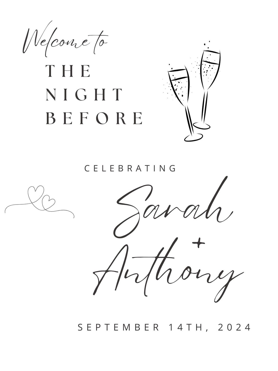 Wedding Welcome Sign, Welcome to Our Wedding Poster, Edit and Customize ...