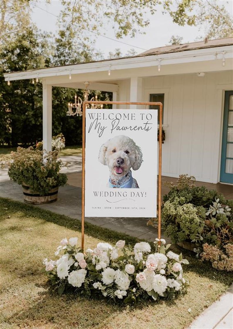 Custom Letter Dog Welcome Sign, Wedding Decoration, Personalized Dog ...