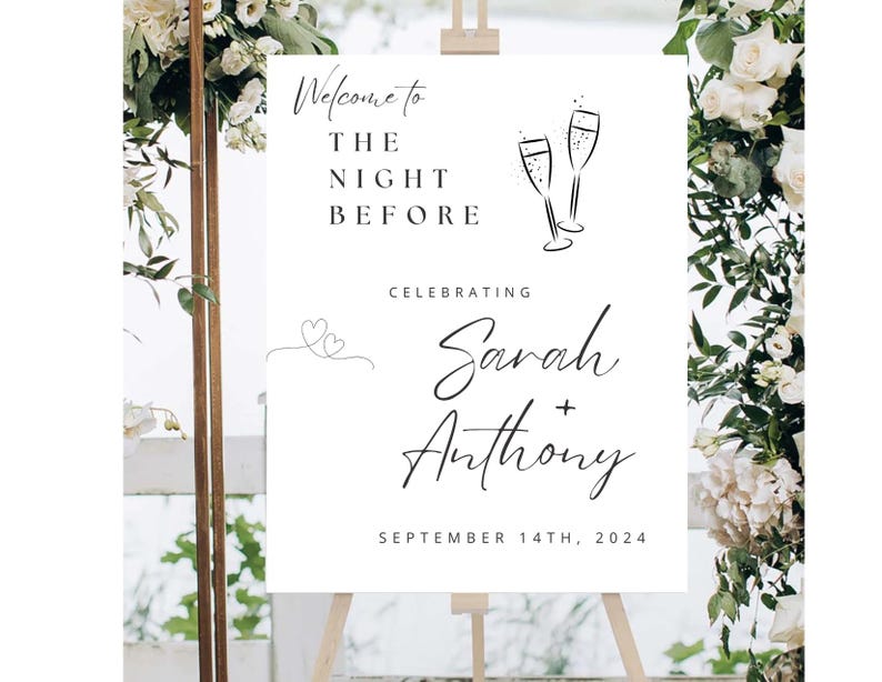 Wedding Welcome Sign, Welcome to Our Wedding Poster, Edit and Customize ...