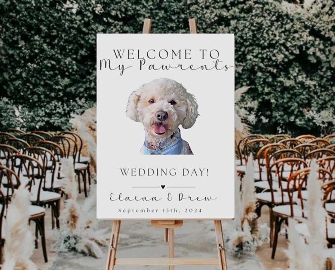 Custom Letter Dog Welcome Sign, Wedding Decoration, Personalized Dog ...