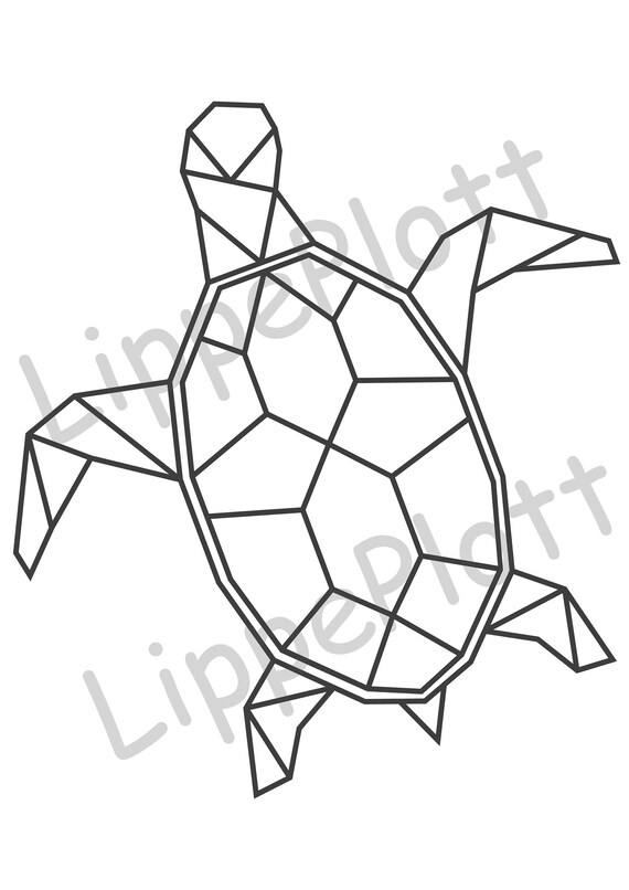 Plotter File Turtle Geometric | Etsy