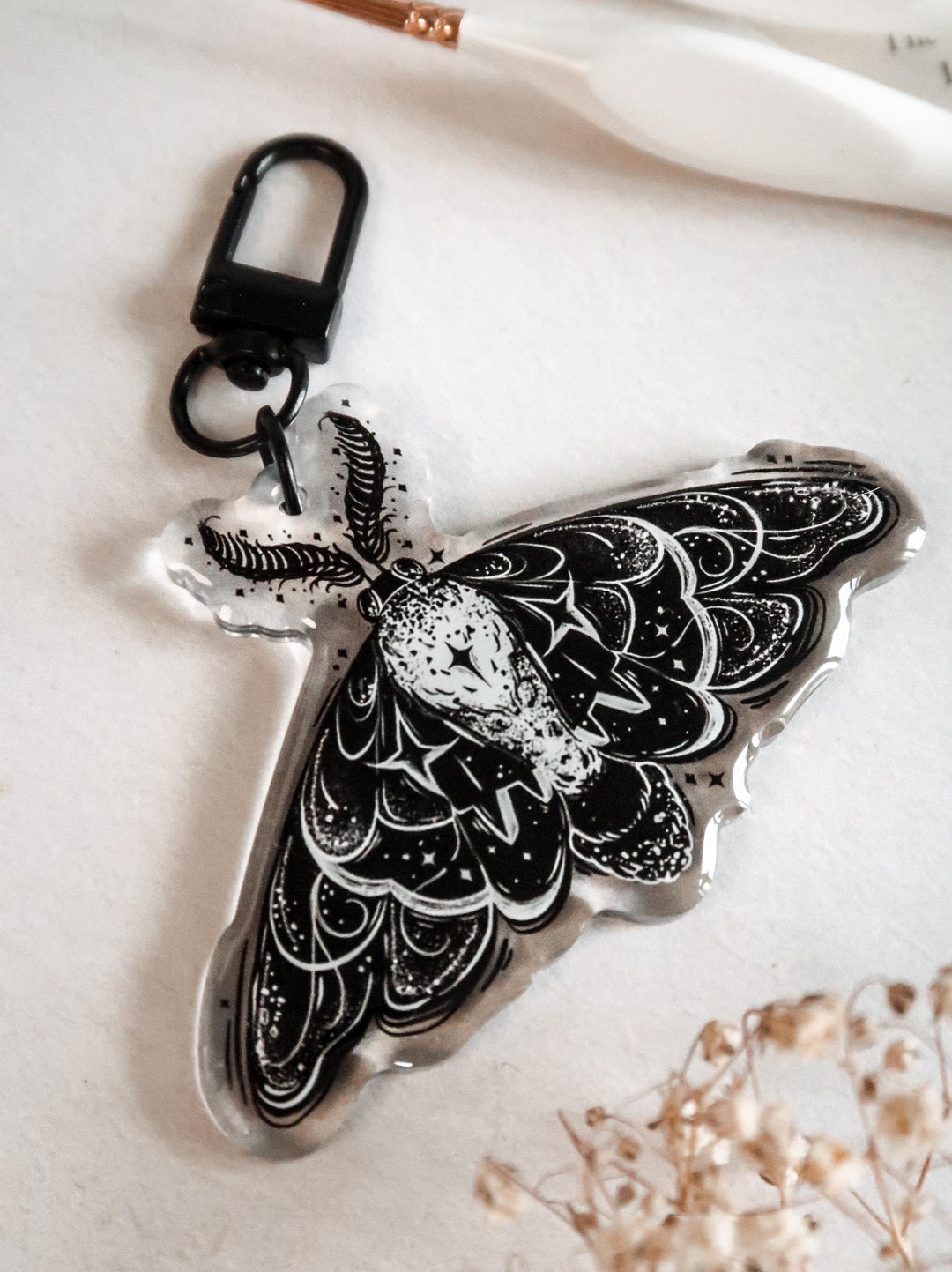 All Hallows Moth Keychain Bag Charm - Moth Keychain | Insects ...