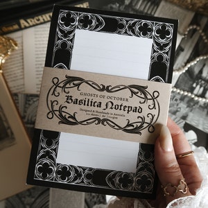 Basilica Notepad - BLACK | Gothic Stationery | Gothic Architecture ...