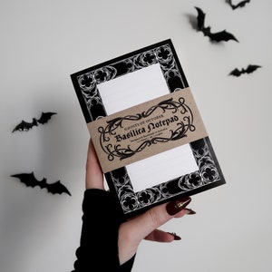Basilica Notepad BLACK Gothic Stationery Gothic Architecture Goth ...