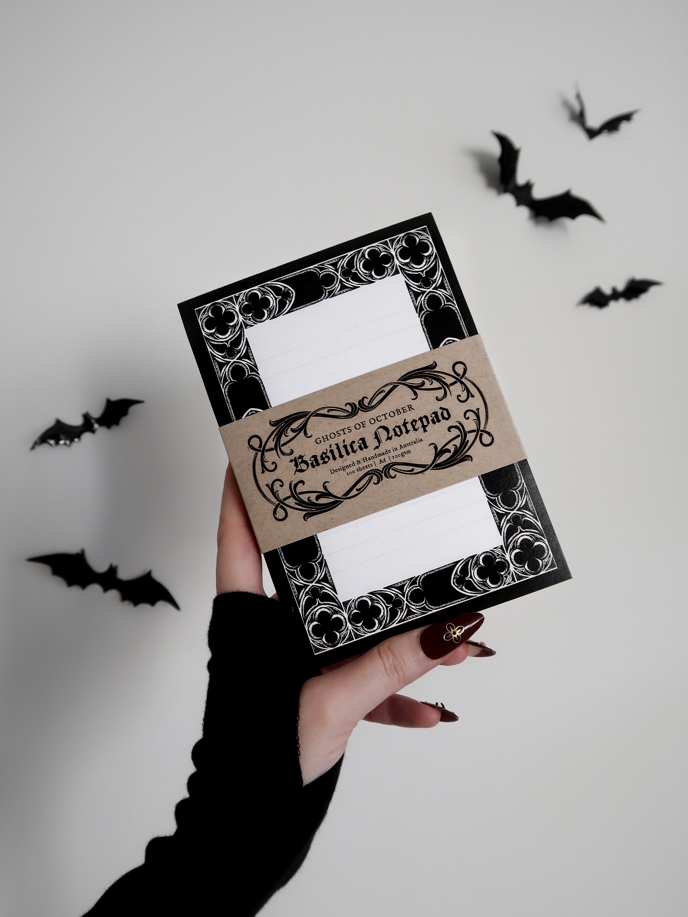 Basilica Notepad - BLACK | Gothic Stationery | Gothic Architecture ...