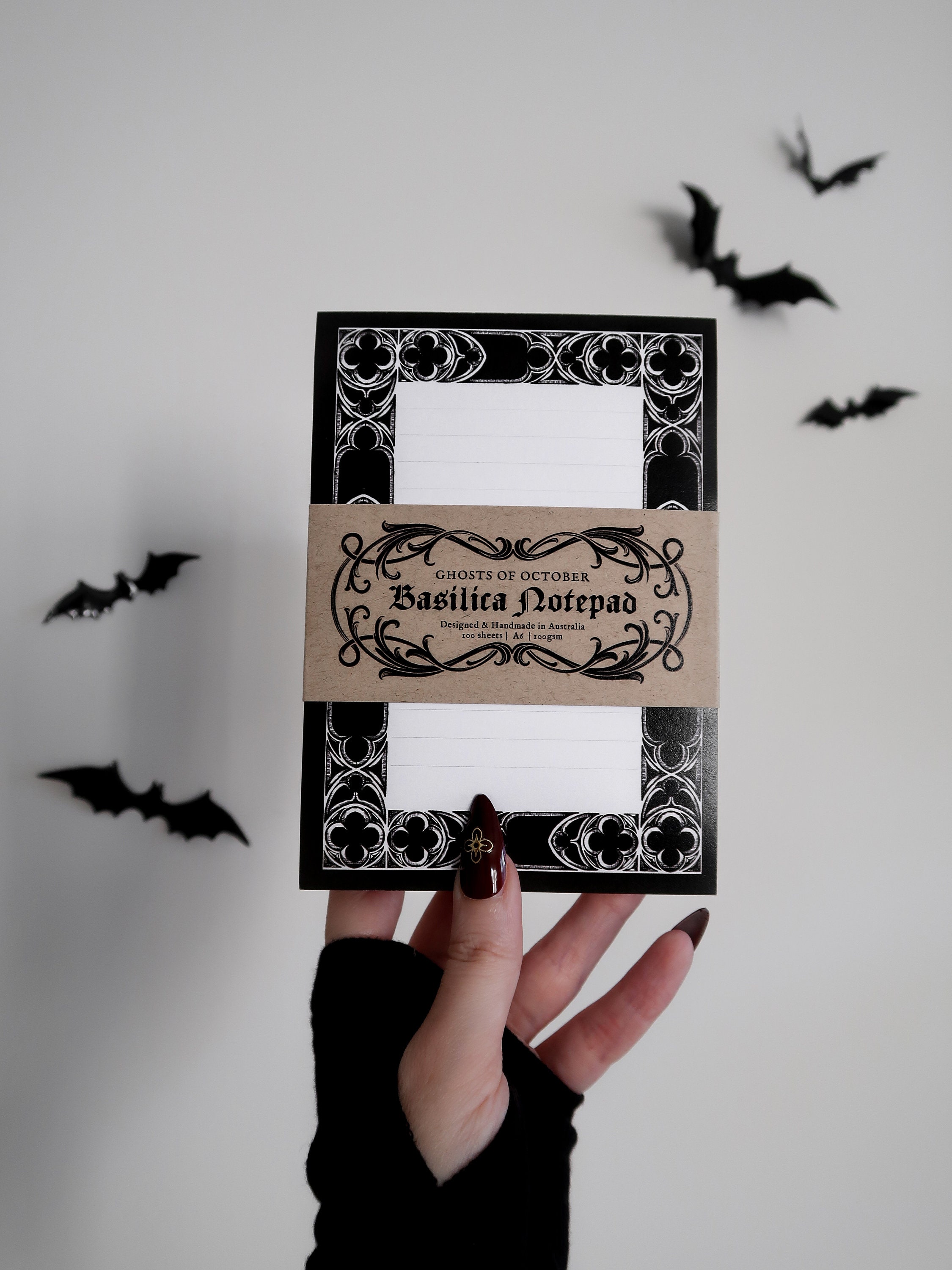 Basilica Notepad - BLACK | Gothic Stationery | Gothic Architecture ...