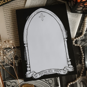 Memento Notepad - BLACK | Gothic Stationery | Gothic Architecture ...