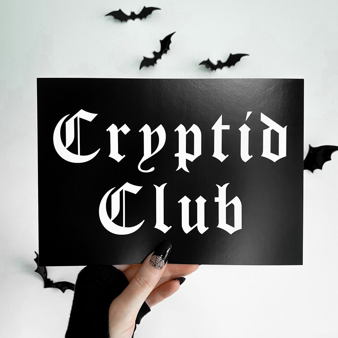 Cryptid Club Gothic Print | Gothic Art | Gallery Wall Art | Gothic ...