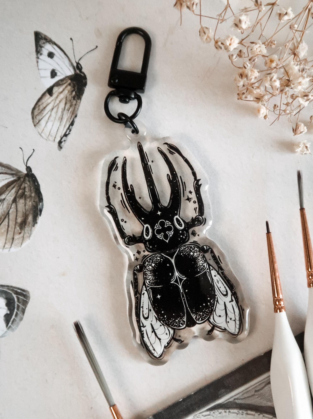 The Basilica Beetle Keychain Bag Charm - Beetle Keyring | Insect ...