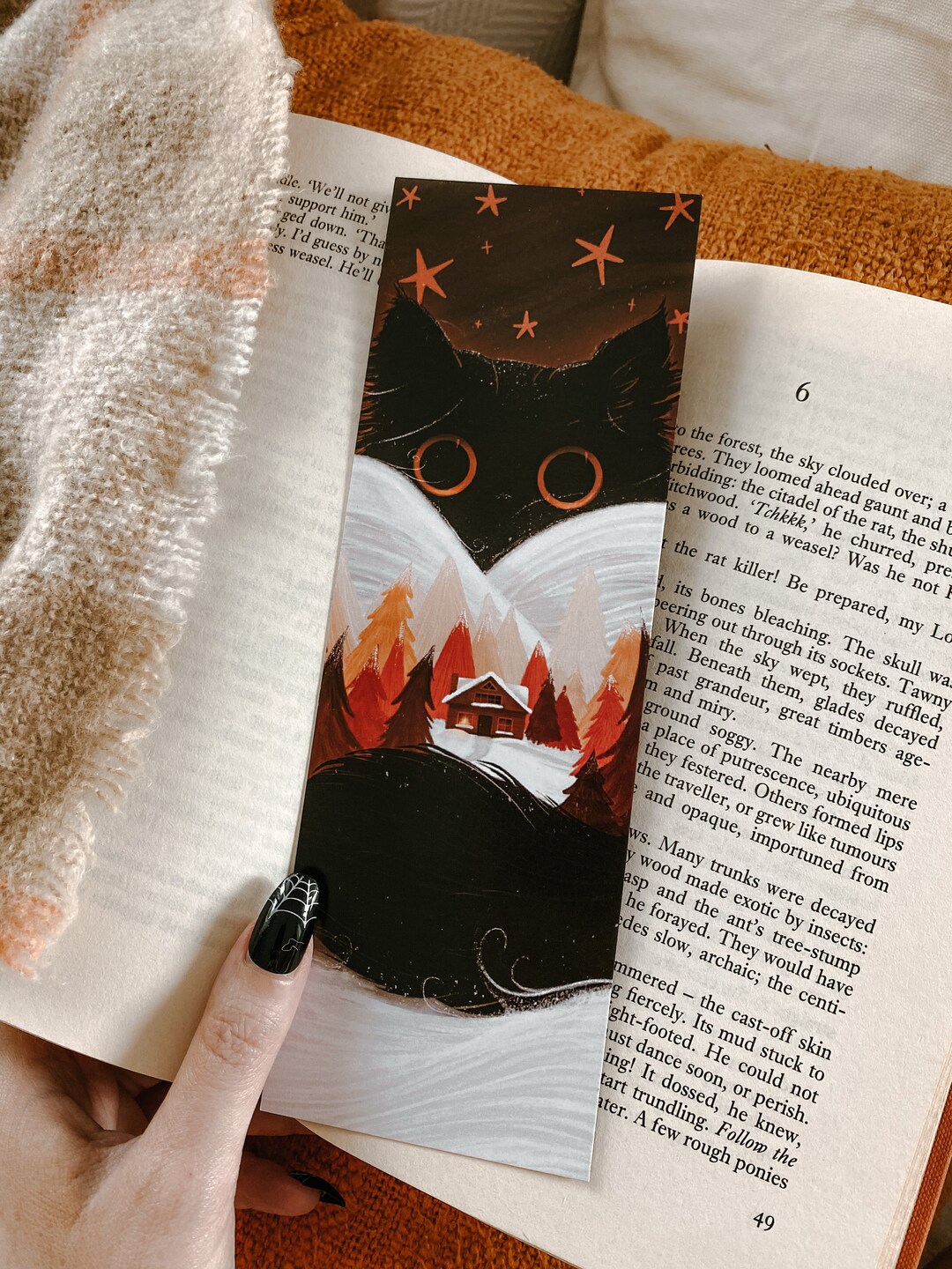 The Yule Cat Bookmark | Folk Art | Folklore | Illustration | Dark ...