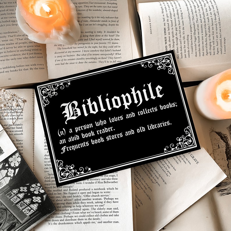 Bibliophile Definition Gothic Print | Gallery Wall Art | Gothic Art ...