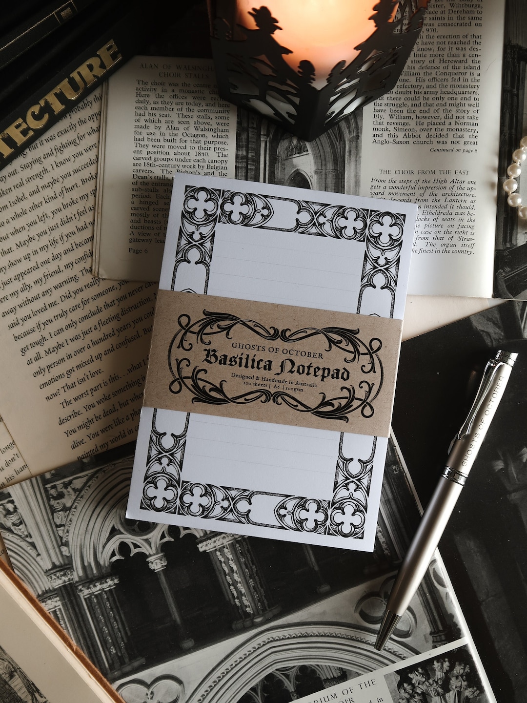 Basilica Notepad WHITE Gothic Stationery Gothic Architecture Goth ...