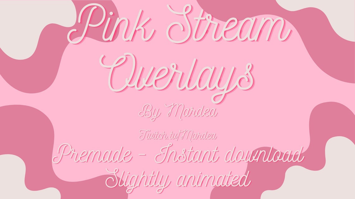 Pink Stream Bundle Twitch Starter Overlays Slightly - Etsy