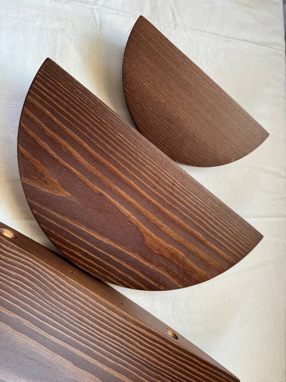 Floating Shelves Semi Circle Wooden Shelf Rustic Wall Shelf Pine Wood ...