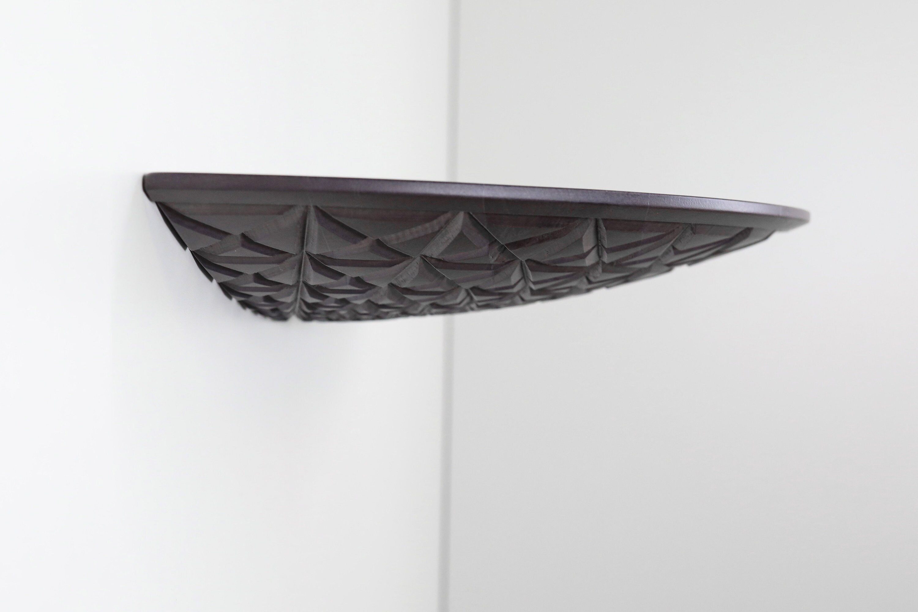 Floating Shelves Half Round Floating Shelf Home Decor Gift Ash Wood ...