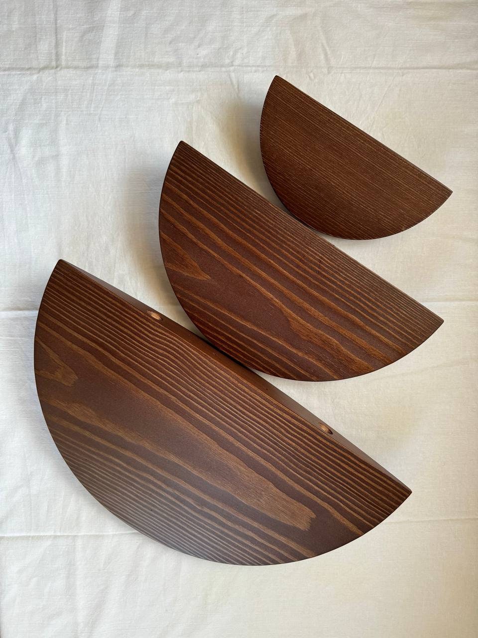 Floating Shelves Semi Circle Wooden Shelf Rustic Wall Shelf Pine Wood ...