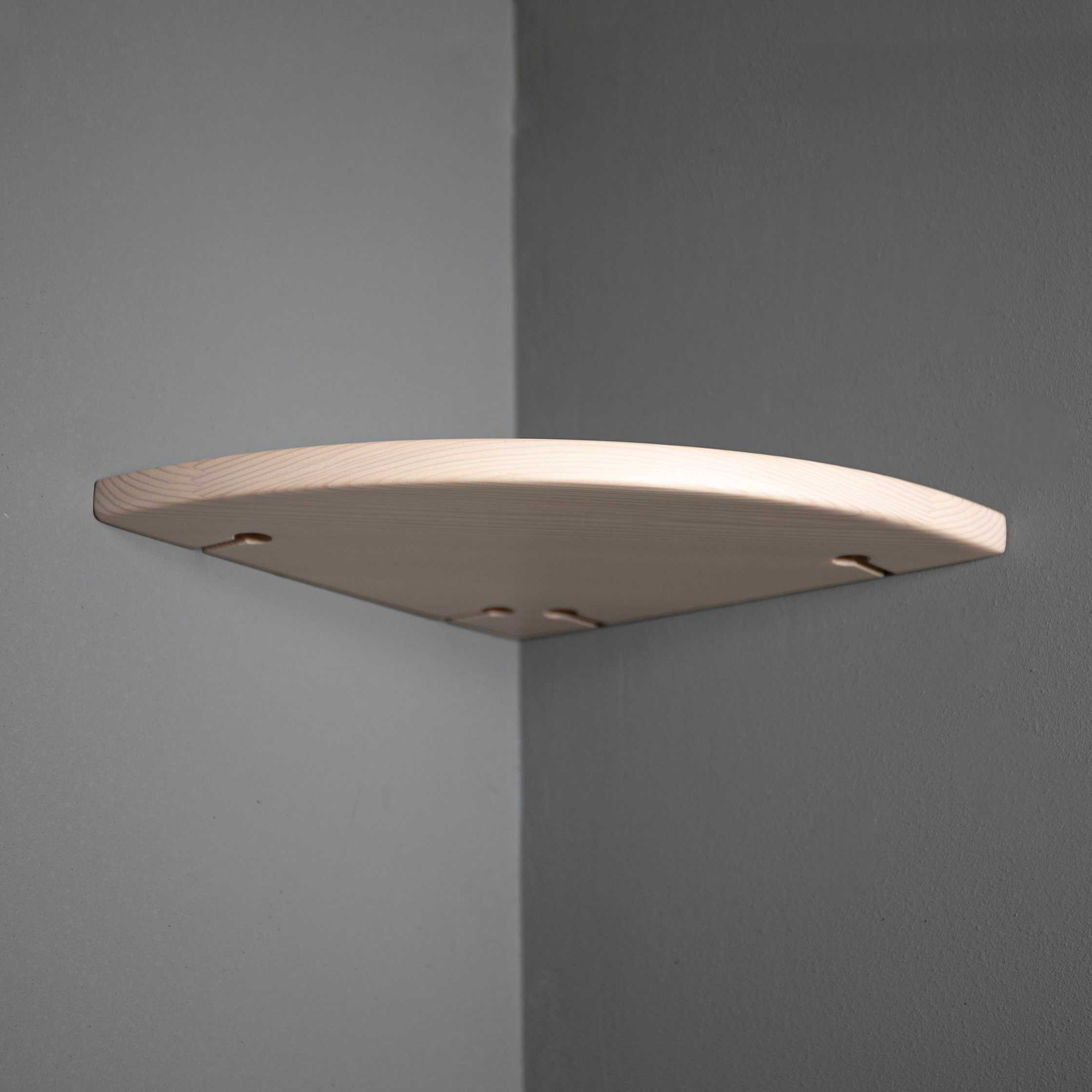 Floating Shelves Half Round Shelf Pine Wood Shelves Rustic Corner Wall ...