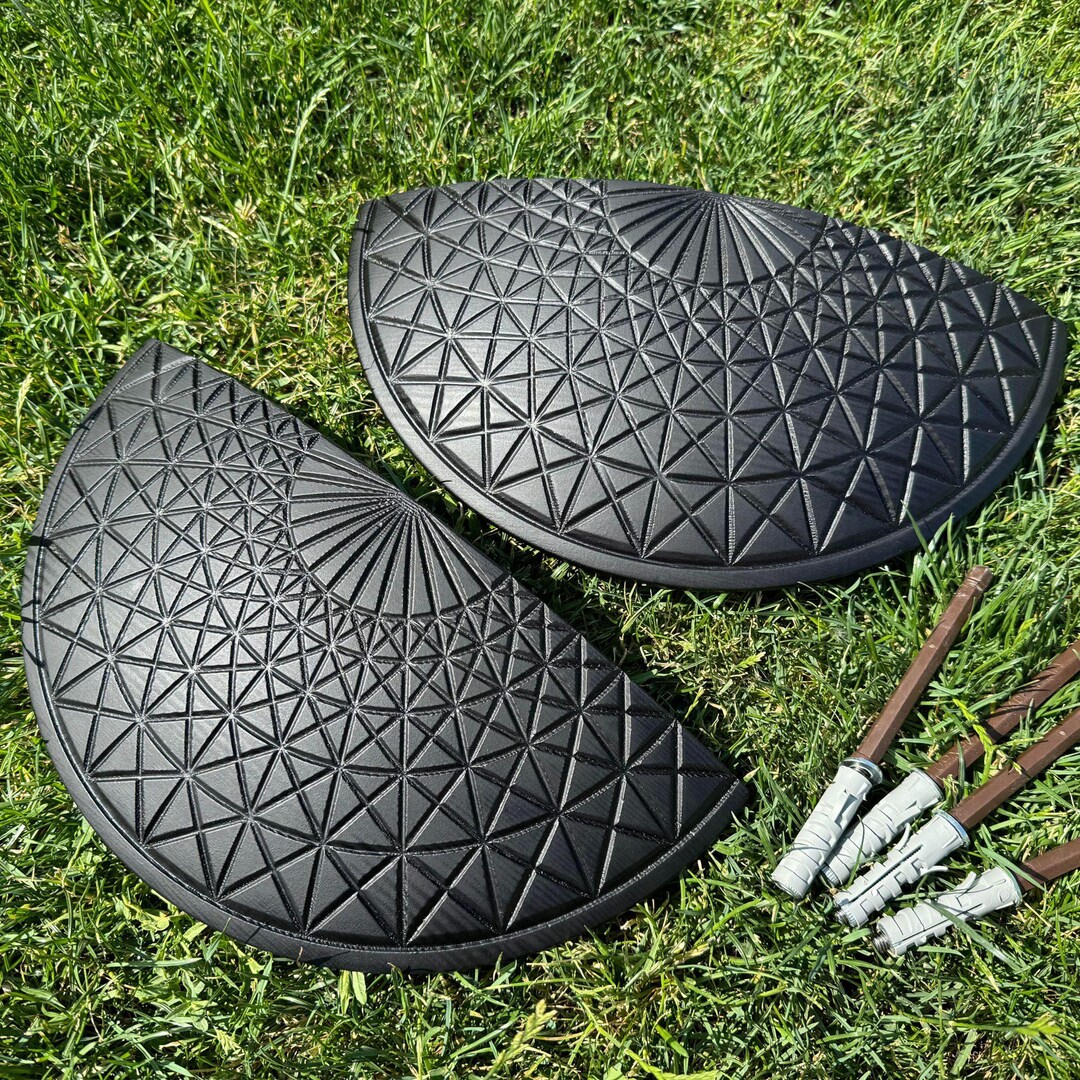 Half Moon Wooden Shelf Black Floating Shelf for Modern Home Decor and ...