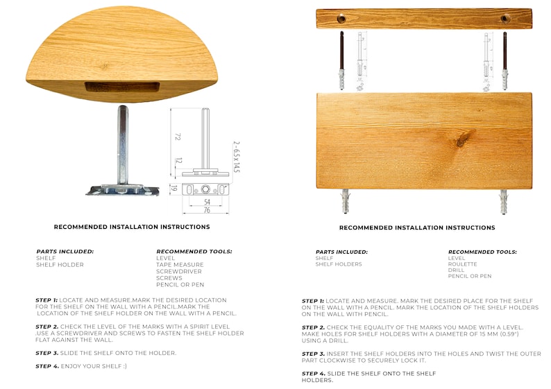 Floating Shelves Wall Decor Living Room Shelf Half Round Corner Indie ...