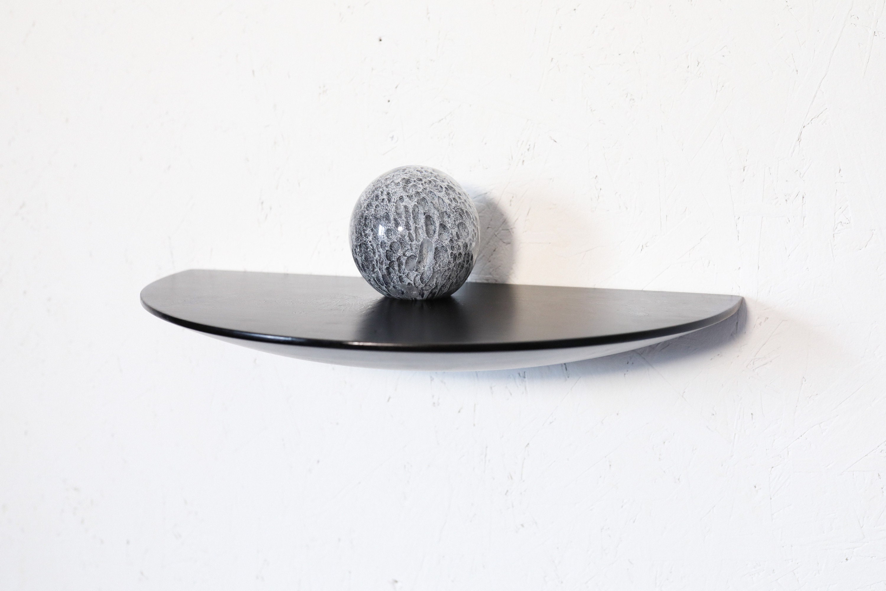 Floating Shelves Wall Decor Living Room Shelf Half Round Corner Indie ...