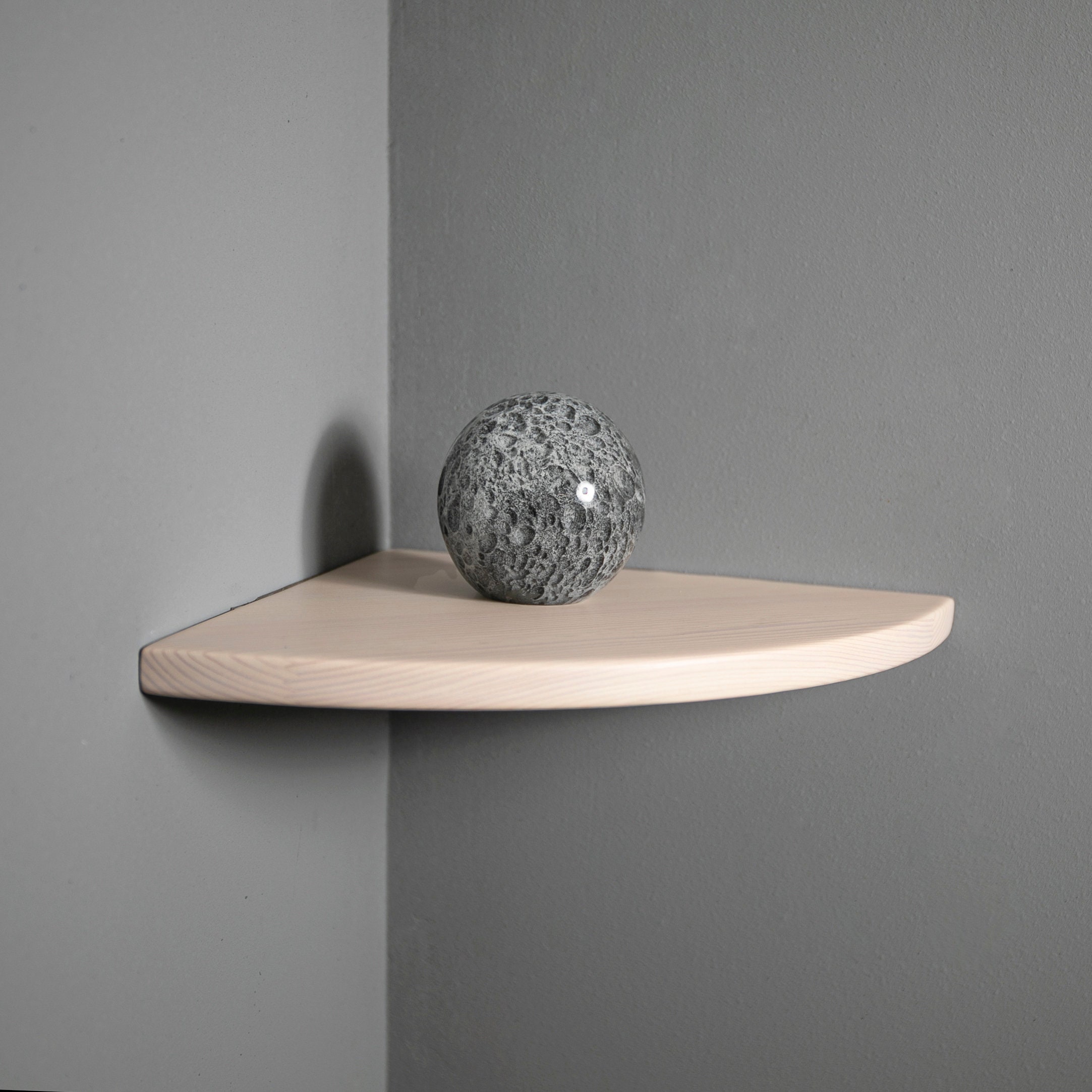 Floating Shelves Half Round Shelf Pine Wood Shelves Rustic Corner Wall ...